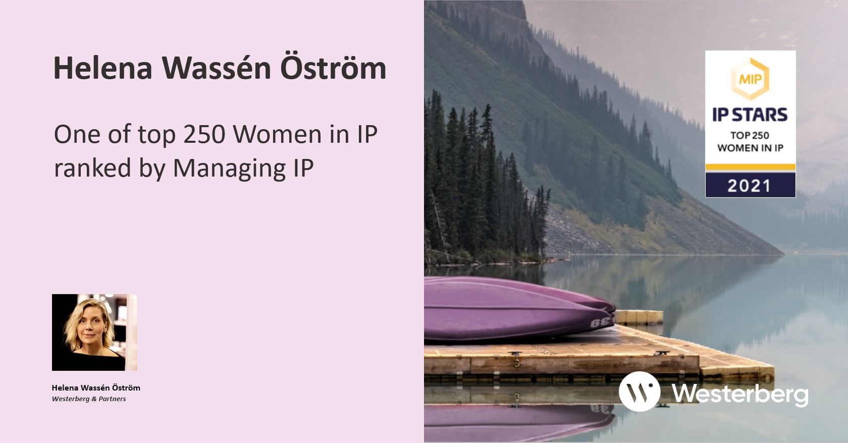 Helena Wassén Öström - One of top 250 Women in IP ranked by Managing IP ...