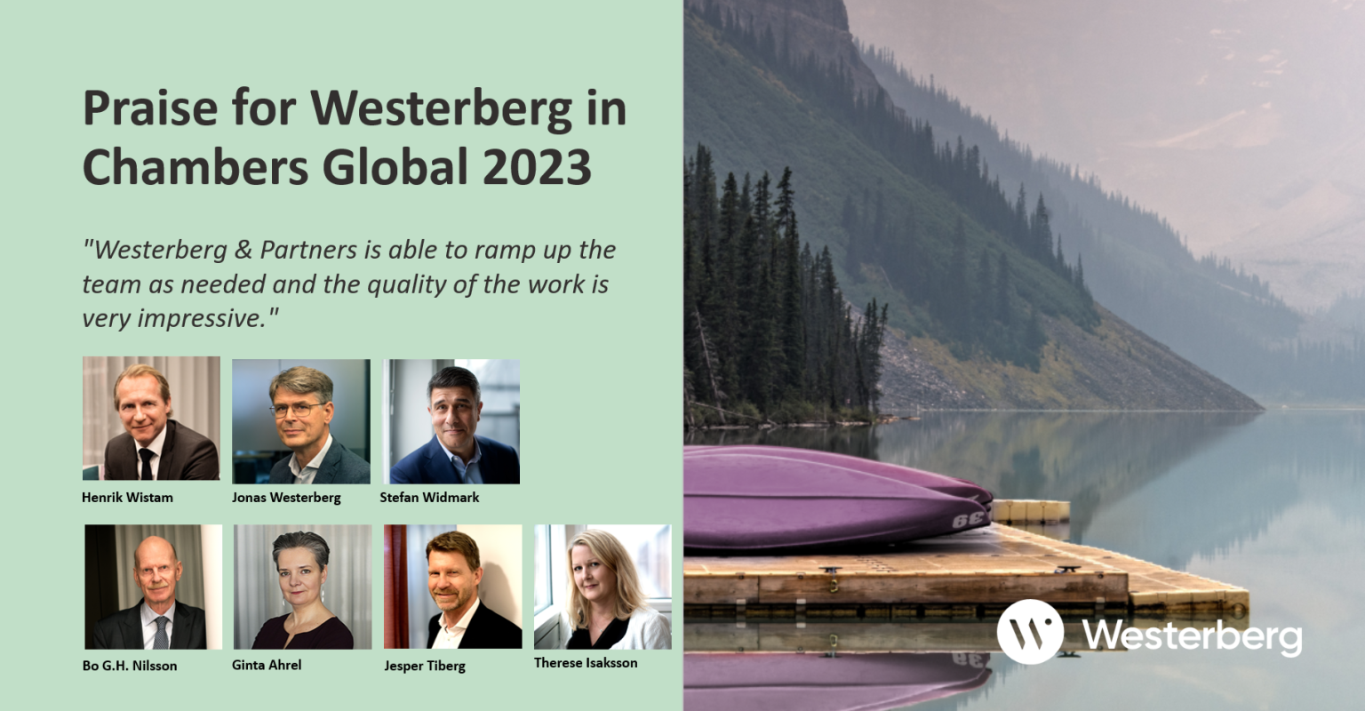Praise for Westerberg in Chambers Global 2023 - Westerberg & Partners